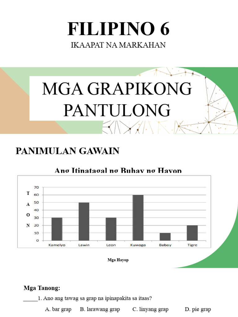 Mga Grapikong Pantulong - Filipino 6 | PDF