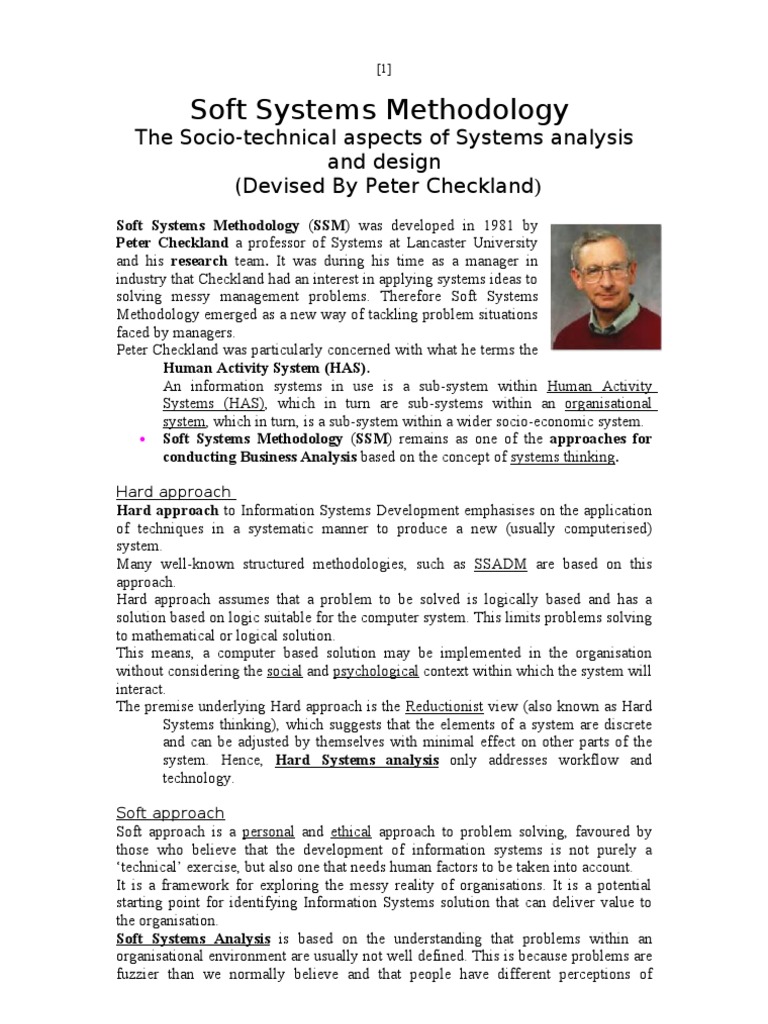 SSM Soft Systems Methodology MIS BRIEF | PDF | System | Conceptual Model