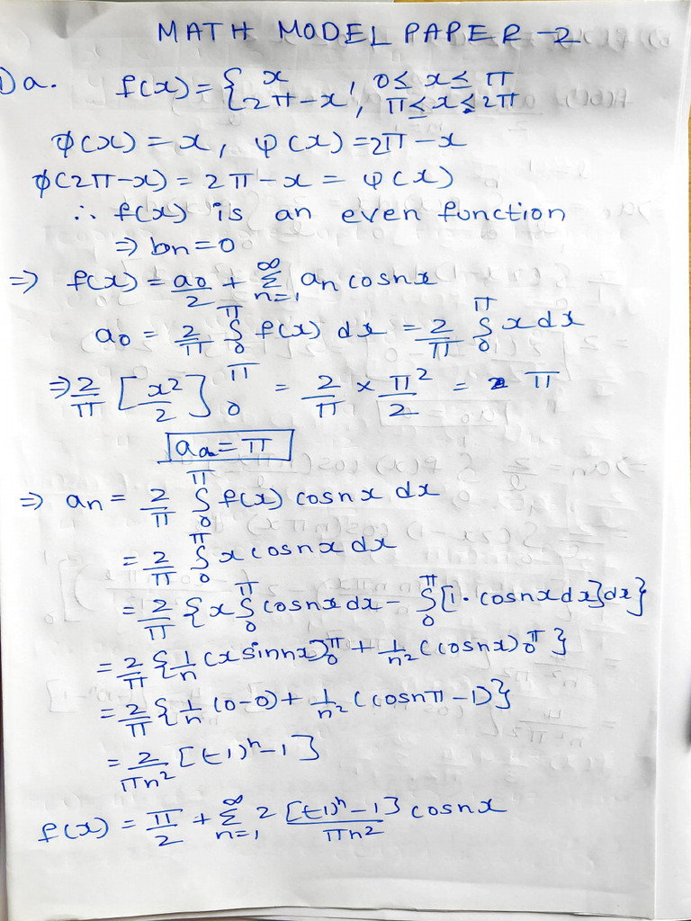 Math Mode Paper-2 (1st Internals Edition) | PDF