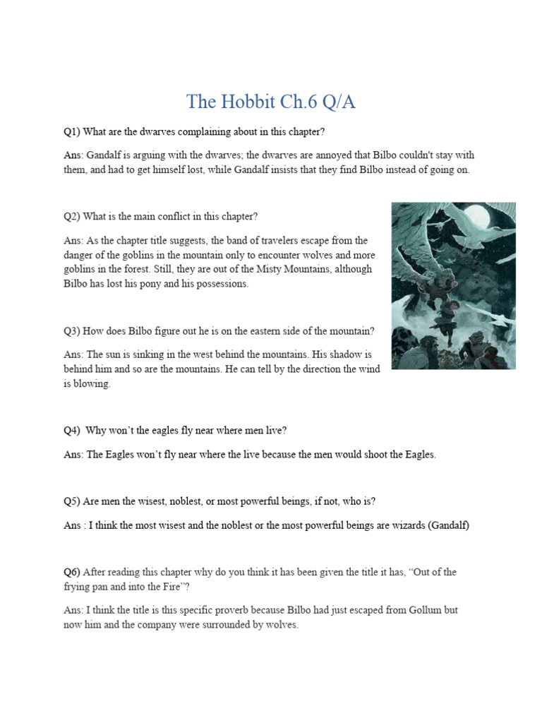 The Hobbit CH 6 Question Answers | PDF | History | Young Adult