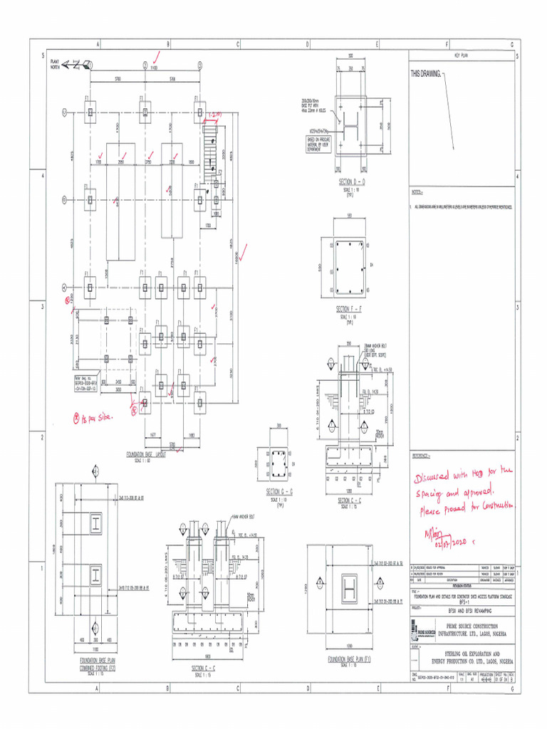Aprd - Seepco-2020-Bfs2-Cv-Dwg-012-Foundation Plan and Detail For ...