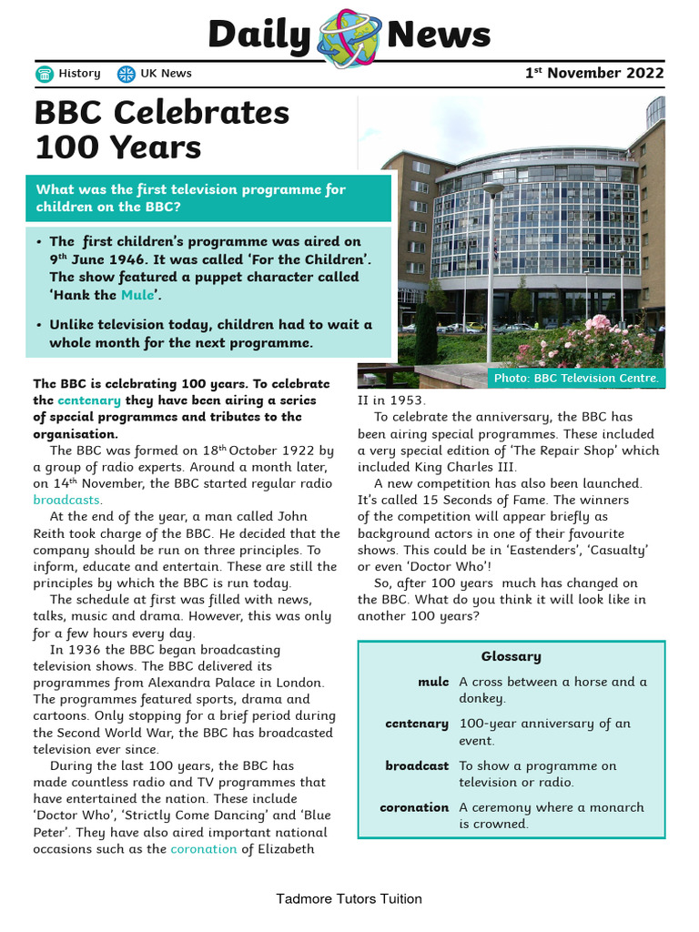 BBC Centenary: 100 Years of Broadcasting | PDF | Bbc