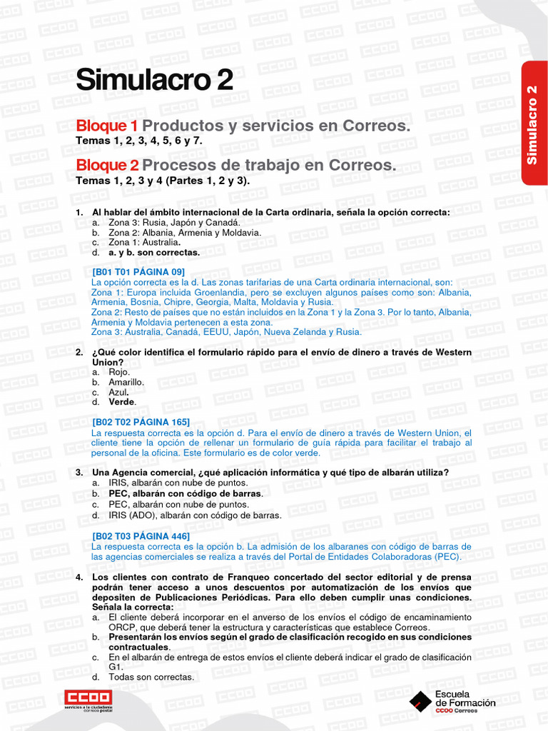 Simulacro_2_comentado | PDF | Bancos | Correo