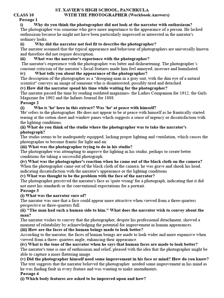 With The Photographer Ques Ans-1 | Download Free PDF | Image Editing | Narration