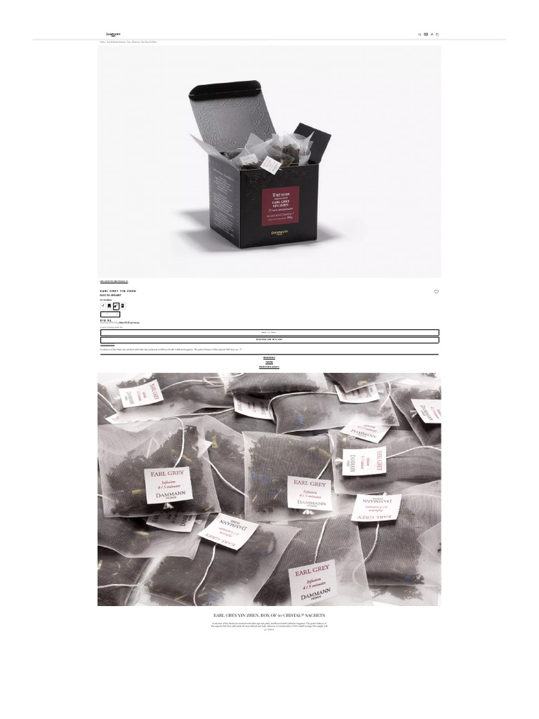 Earl Grey Yin Zhen, Box of 50 Cristal® Sachets | PDF | Tea | Leaf