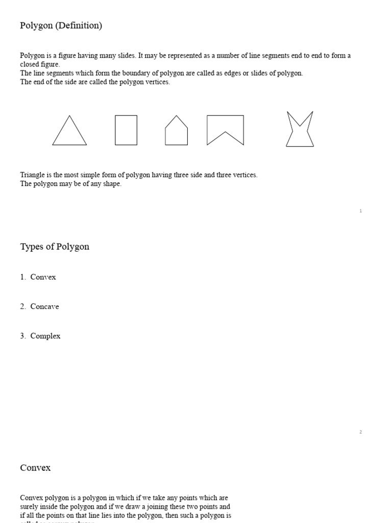 Understanding Polygons and Their Types | PDF | Polygon | Convex Set