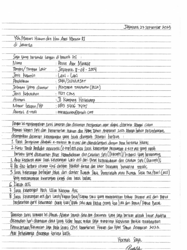 Surat Lamaran | PDF