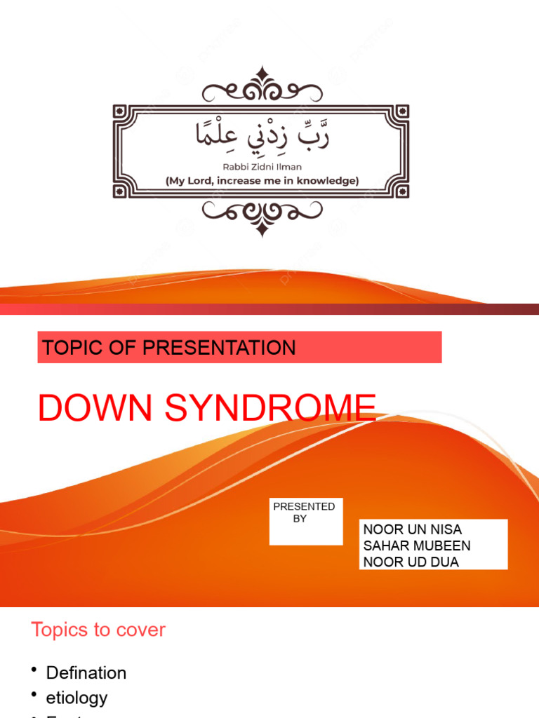 Presentation2.Pptx DOWN SYNDROME | PDF