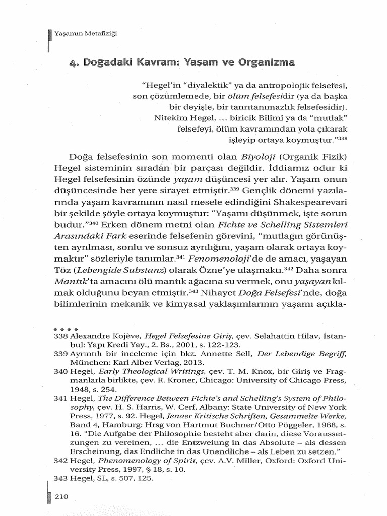 v. Metin Demir - Yasamın Metafizigi - Hegel'de Doga, Tarih Ve ...