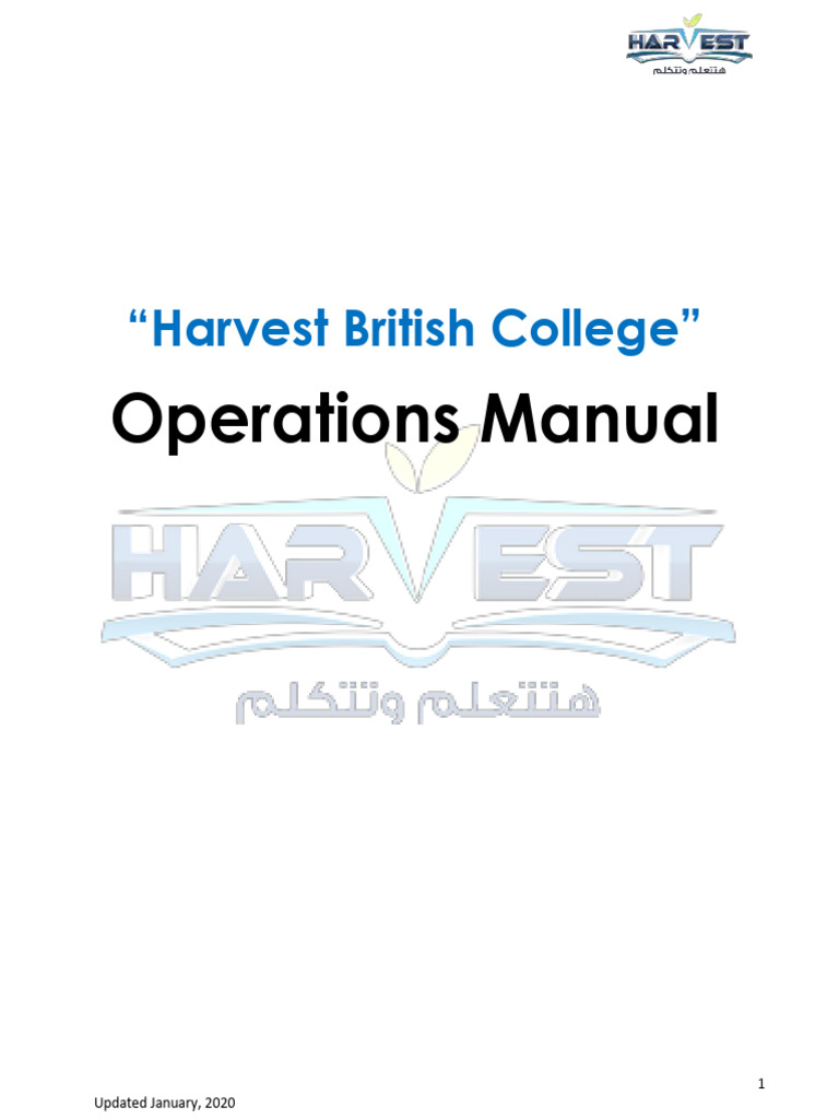 Harvest Operations Manual Pdf Operations Management Disciplines