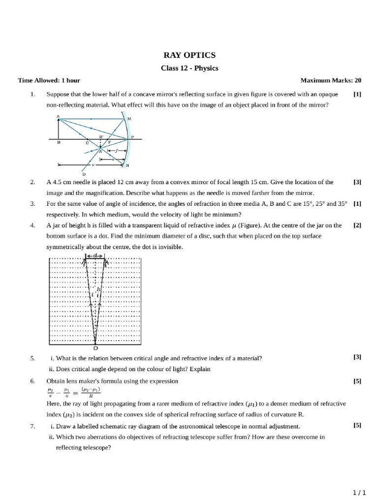 Ray Optics - 4 | PDF