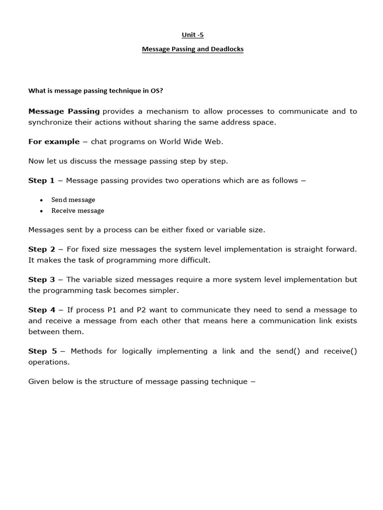 Os 5 | PDF | Process (Computing) | Message Passing