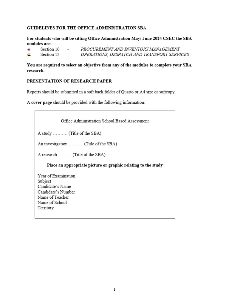 SBA OA Guidelines 2023-24 2 | Download Free PDF | Survey Methodology ...