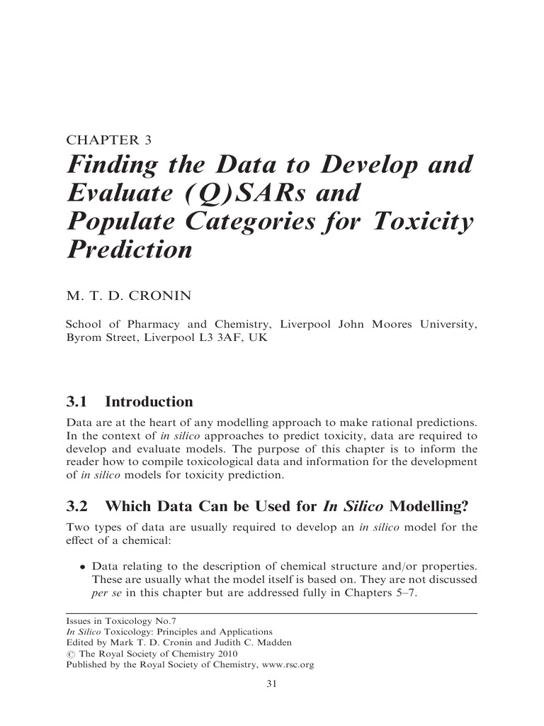 Data Sets | PDF | Quantitative Structure–Activity Relationship | Toxicity