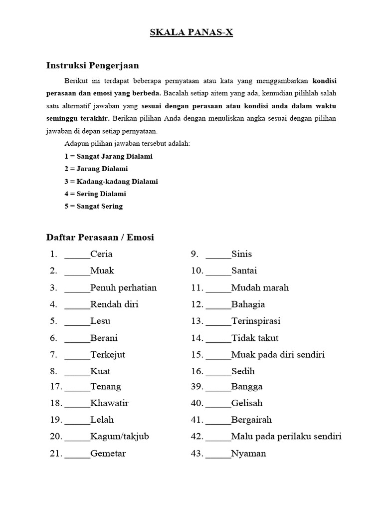 Skala Panas Untuk Persiapan Masa Purna Bakti | PDF