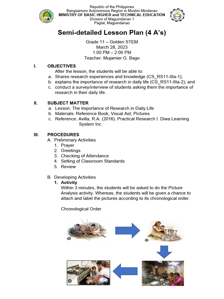 Semi Detailed Lesson Plan 4as | PDF | Lesson Plan | Semantics