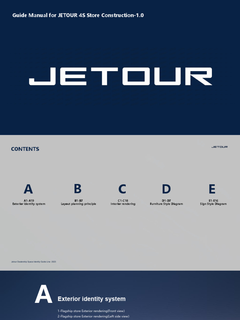 Jetour 4S Store Identity Guidelines | PDF | Countertop | Chair