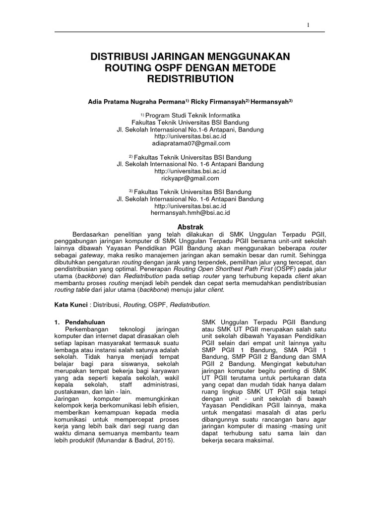 Optimasi Jaringan dengan OSPF | PDF | Komputer