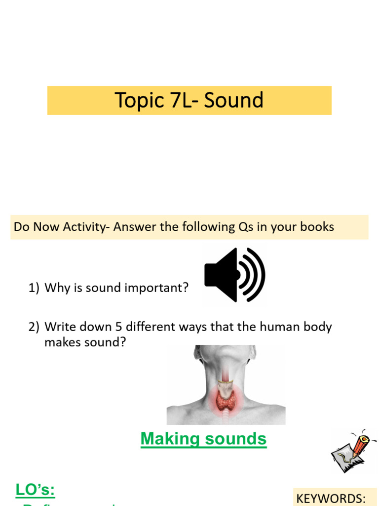 Topic 7L - Sound | PDF | Ear | Sound