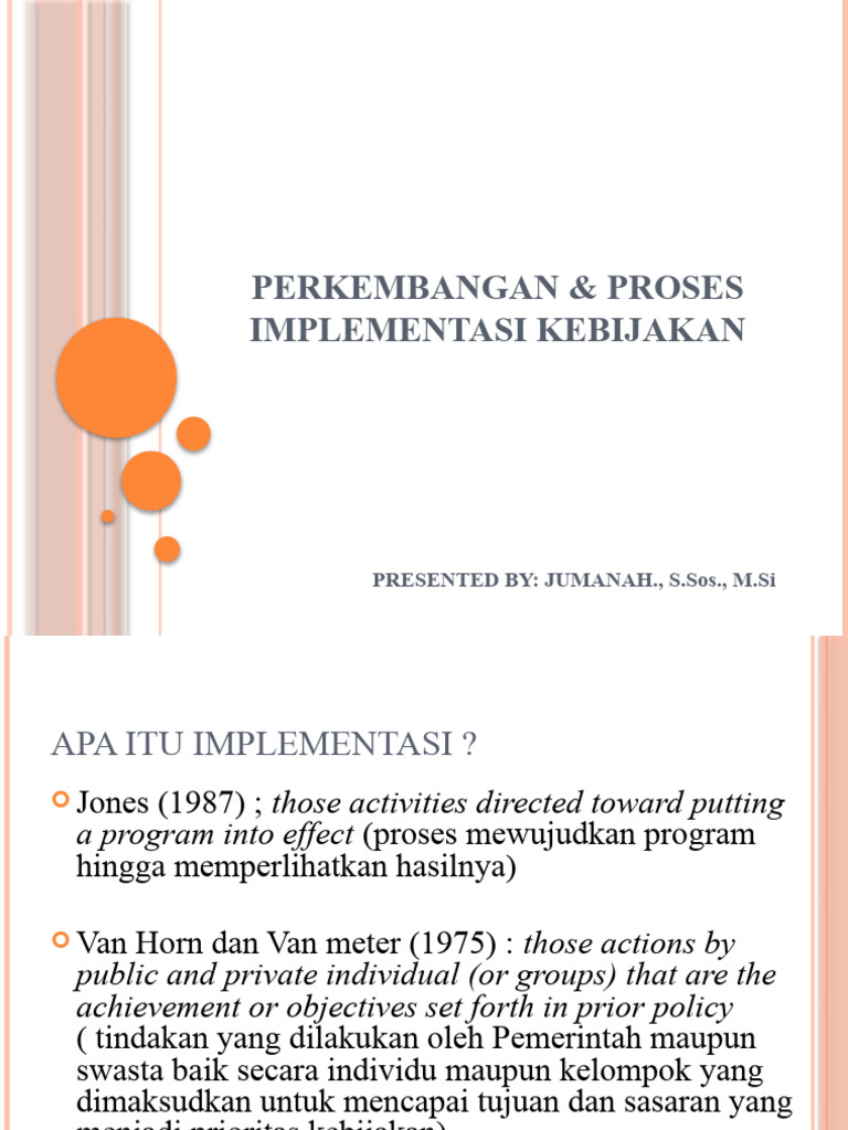 Perkembangan Implementasi Kebijakan | PDF | Karier & Perkembangan | Bisnis
