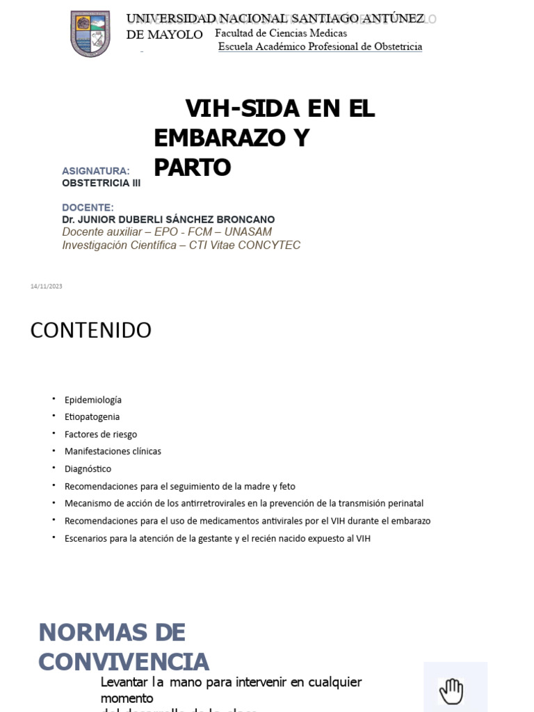 Clase Teorica Vih Sida en El Embarazo y - .KJKLKJHGFDFGH | PDF | VIH ...