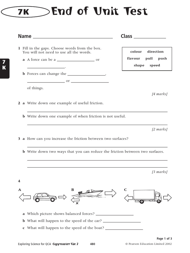 Forces Unit Test | PDF | Force | Weight