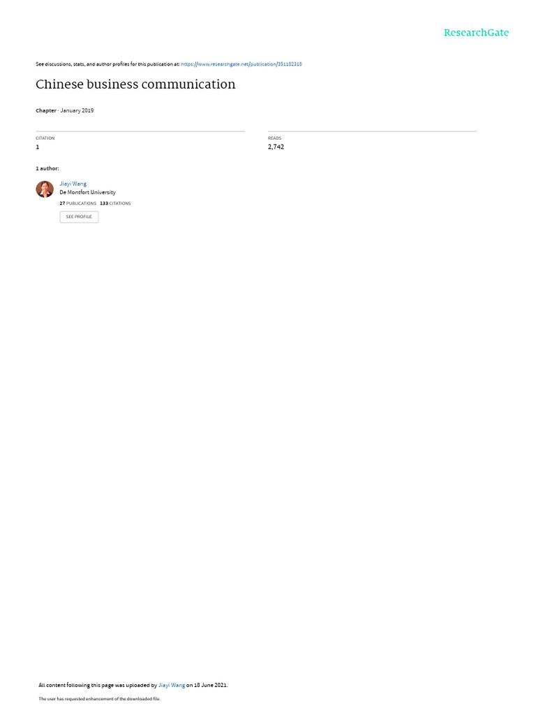 Chinese Business Communication Insights | PDF | Human Communication ...