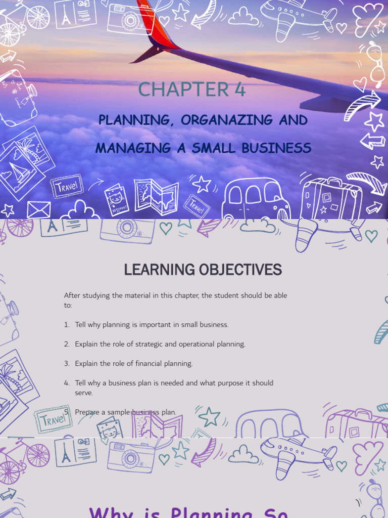 CHAPTER 3 Planning, Organizing and Managing A Small Business | PDF | Expense | Swot Analysis