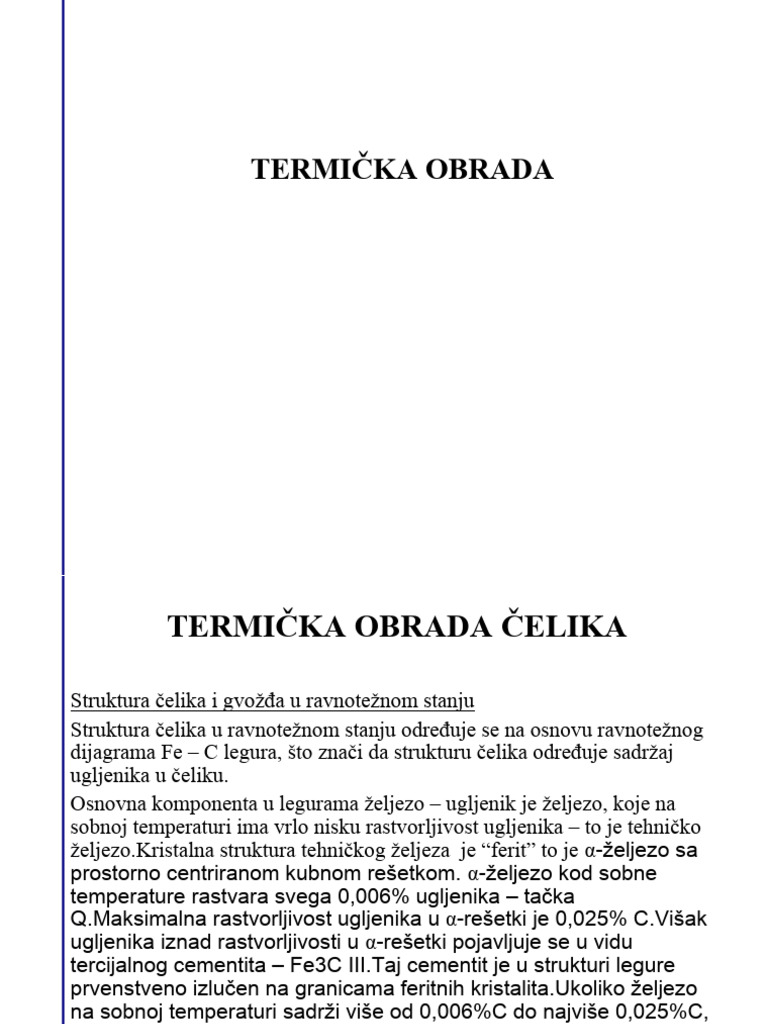 Kraisnik - Termicka Obrada | PDF
