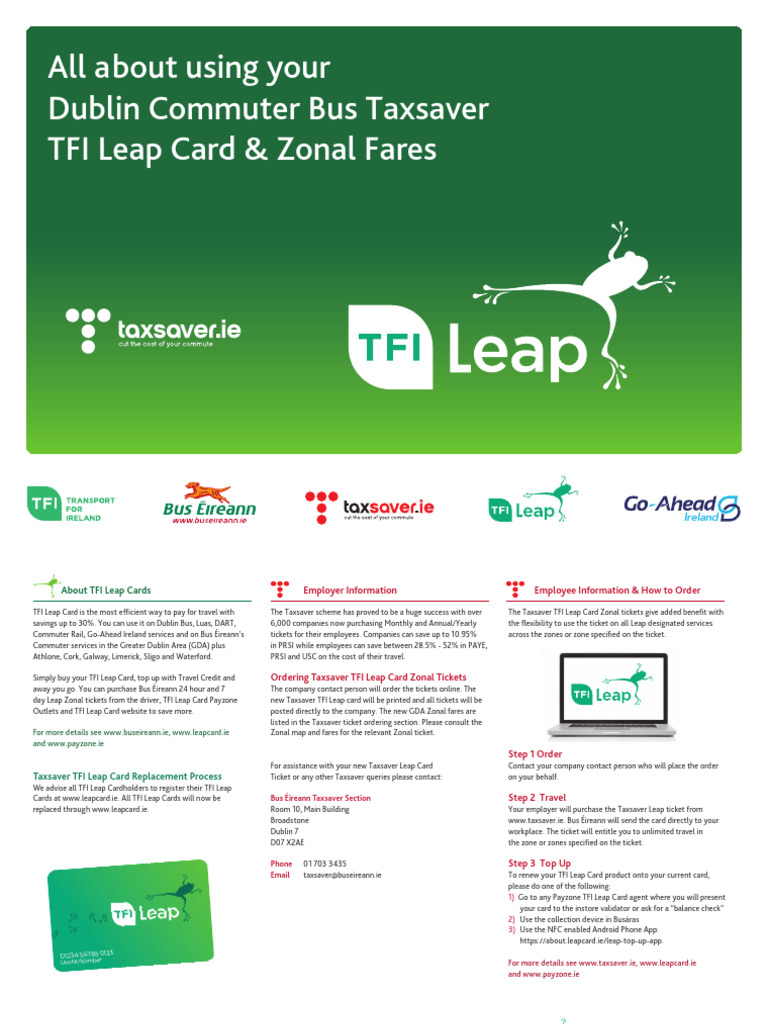 DublinCommuter_Taxsaver Leap_March 2022 | PDF | Bus Transport | Transport