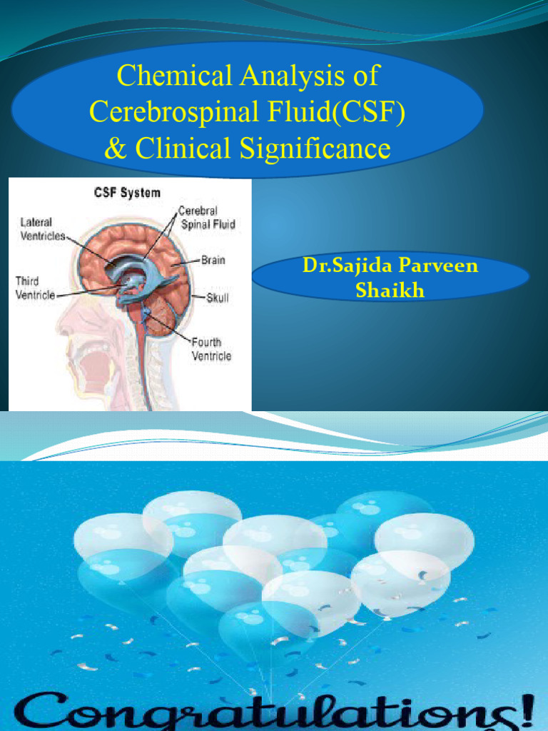 5 - 2602 (LAB - Practical) Chemical Analysis of CSF | Download Free PDF ...