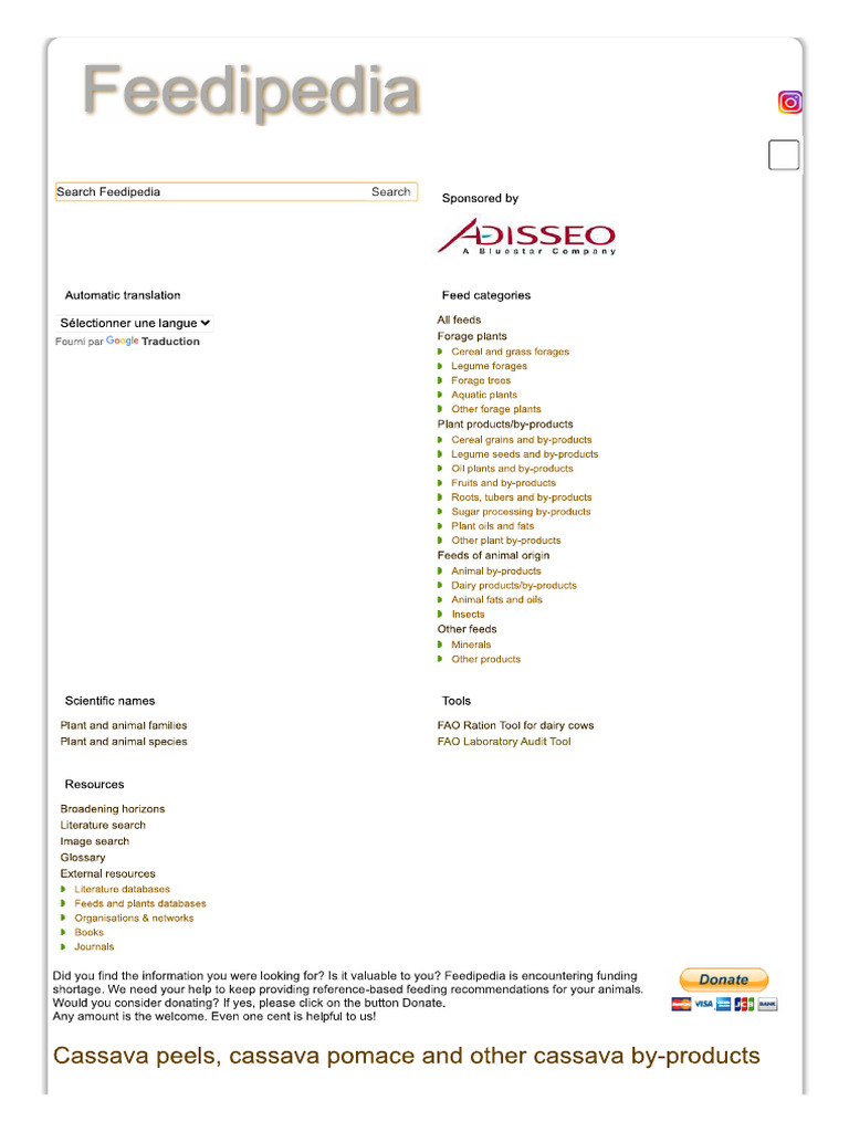 Cassava Peels, Cassava Pomace and Other Cassava By-Products | PDF