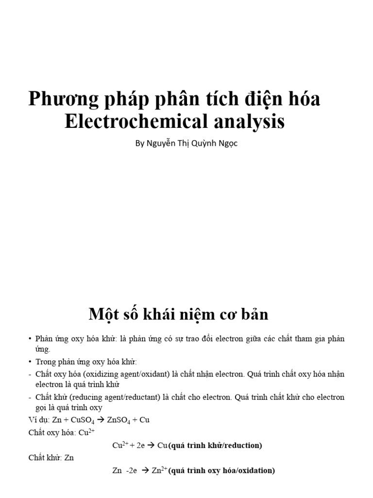 Bài 8- PPPT Điện Hóa1 | PDF