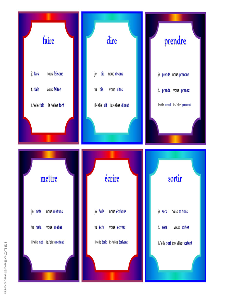 Conjugaison des verbes français clés | PDF