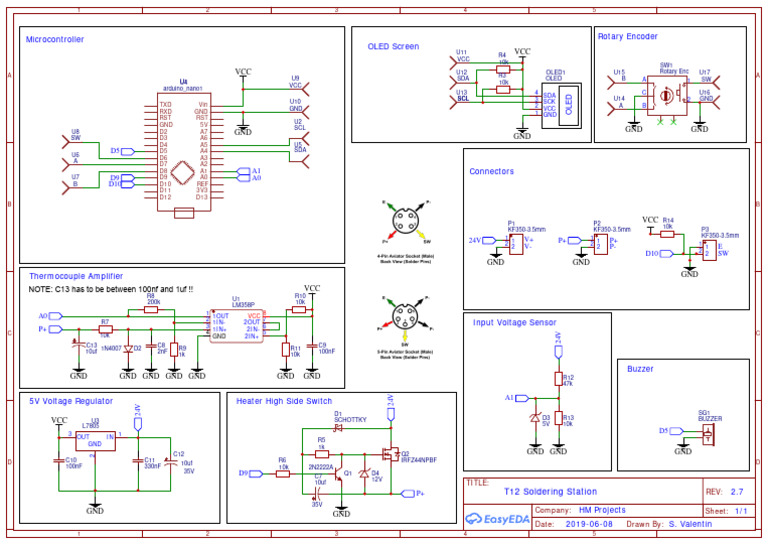 Schematic Arduino Nano Soldering Station 2021 04 05 Pdf