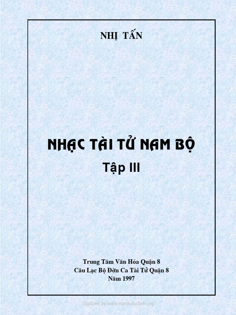 Nhac Tai Tu Nam Bo 3 - Nhi Tan | PDF
