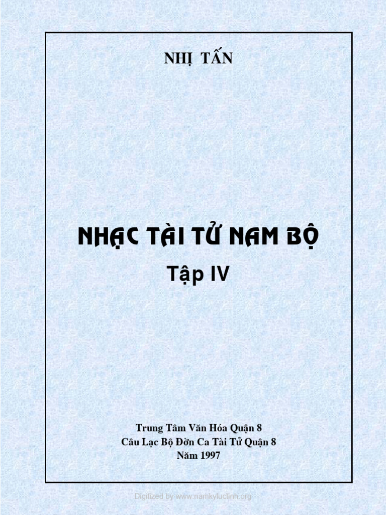 Nhac Tai Tu Nam Bo 4 - Nhi Tan | PDF