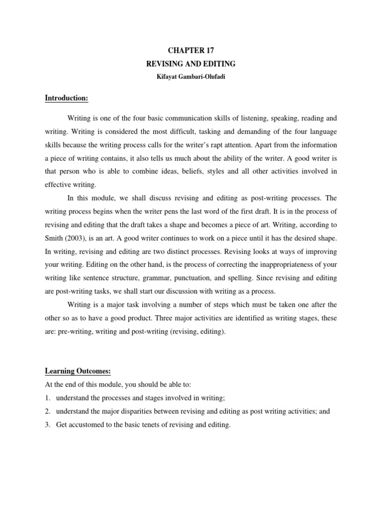 Revising and Editing PDF | PDF | Essays | Citation