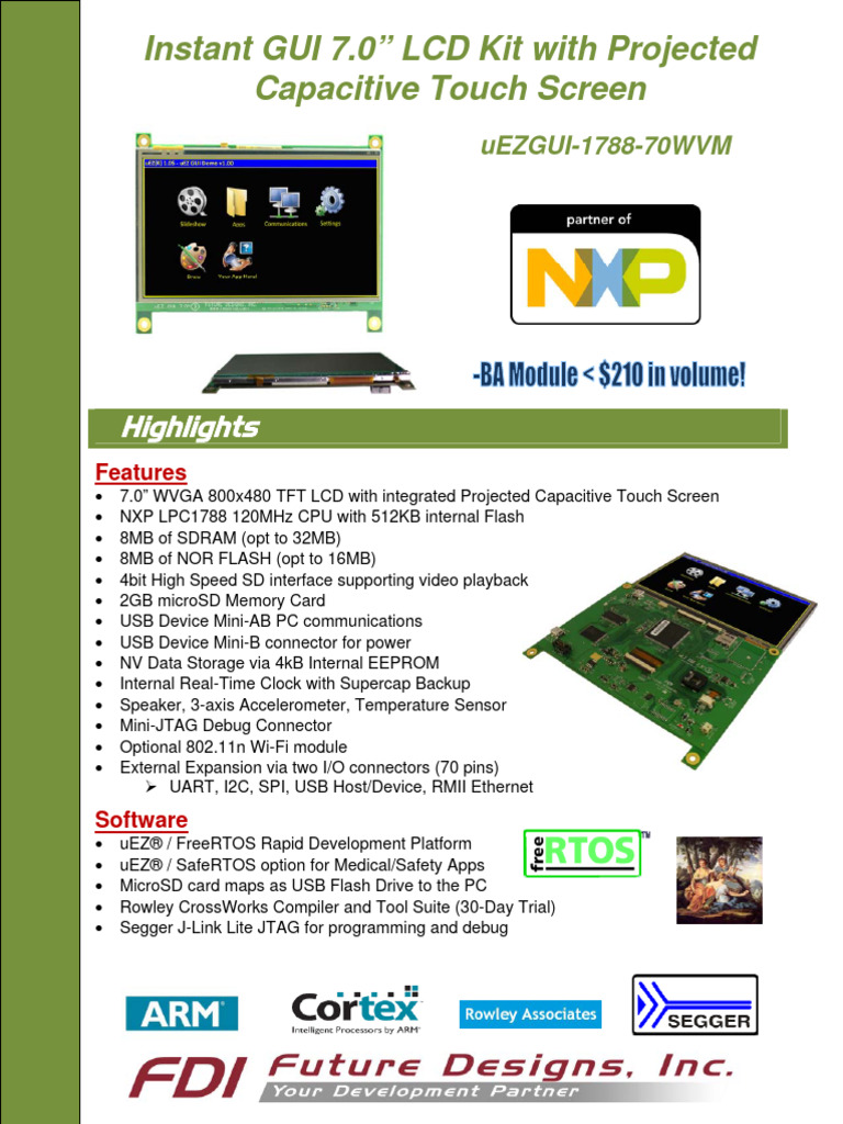 uEZGUI-1788-70WVM Brochure Rev1 | PDF | Embedded System | Device Driver