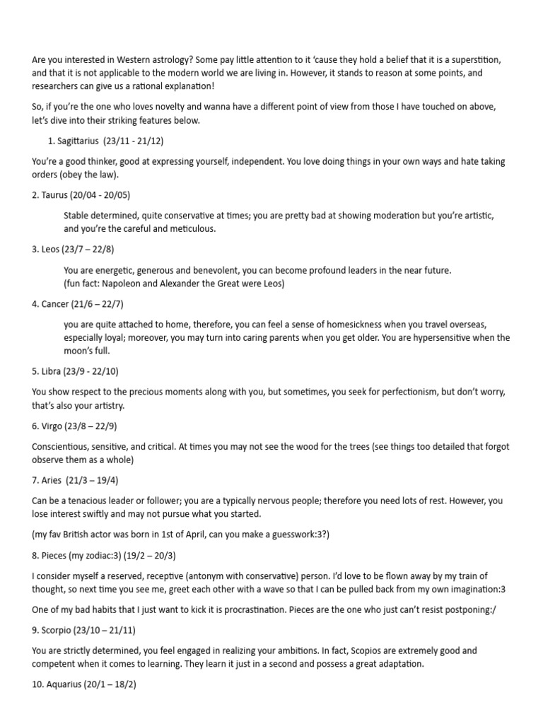 Zodiac | Download Free PDF | Astrology | Esoteric Cosmology