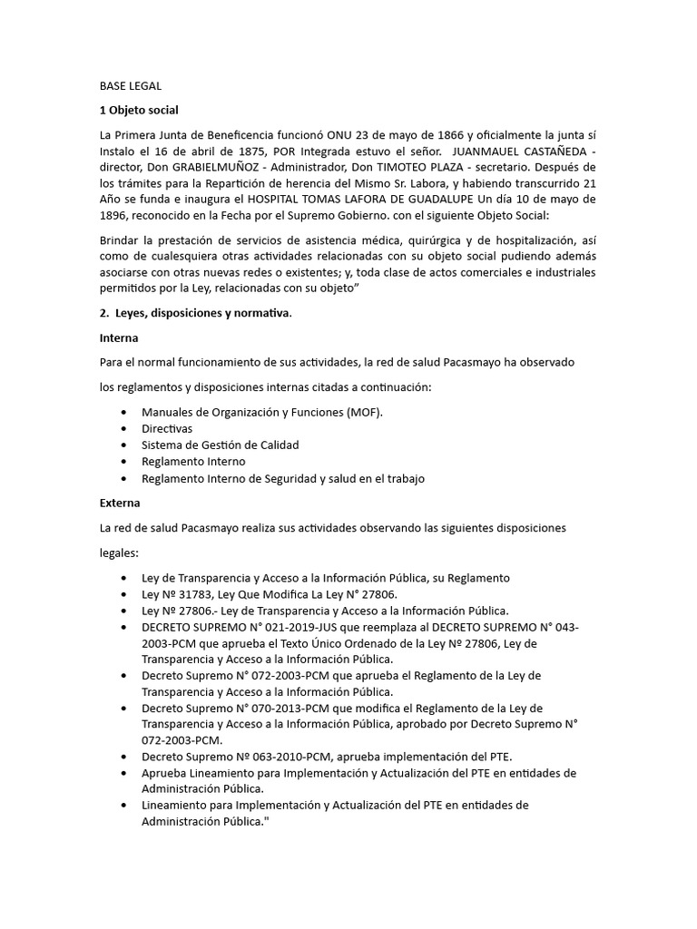 Base Legal | PDF | Auditoría | Presupuesto