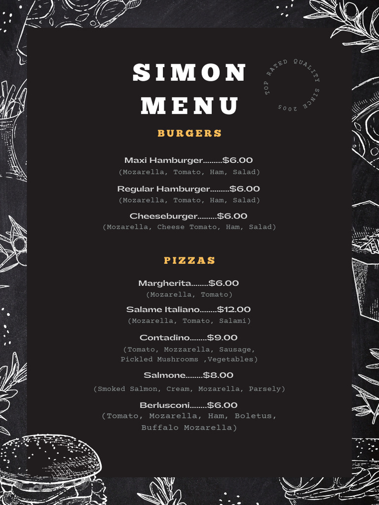 Simon Menu 1 | PDF