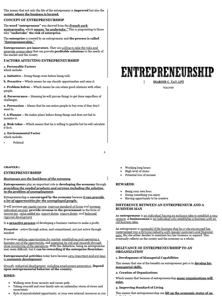 Entrep Reviewer | Download Free PDF | Entrepreneurship | Economies