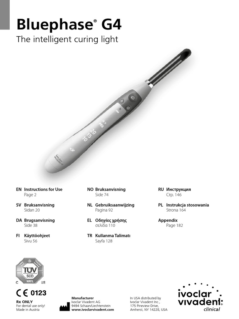 Bluephase G4 | PDF | Sterilization (Microbiology) | Disinfectant