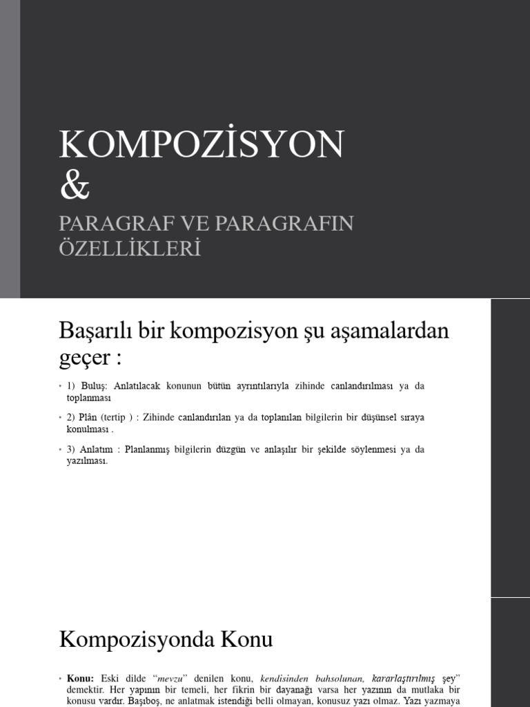 1 2 Hafta Kompozisyon | PDF