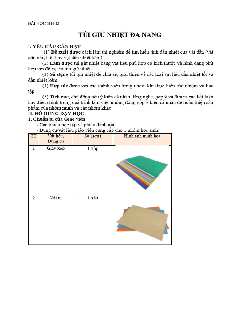 Bài Học Stem | PDF