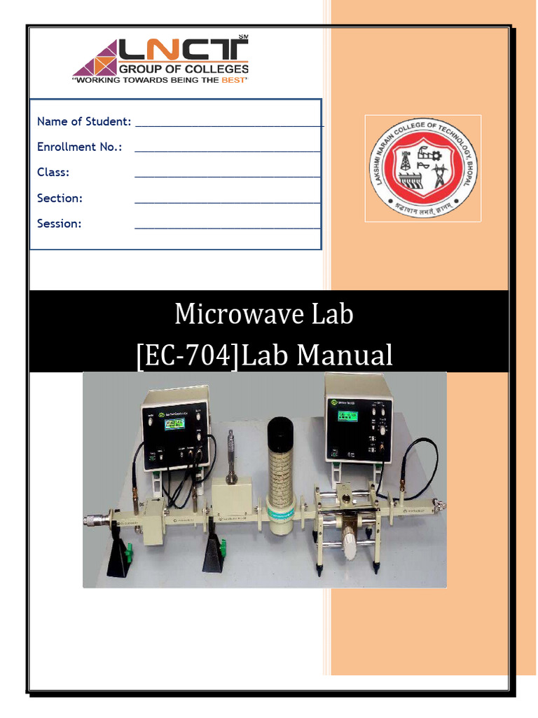 Microwave Lab Ec-704 | PDF | Electronic Oscillator | Power Supply