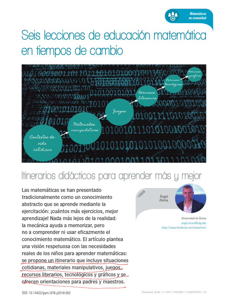 Seis Lecciones de Educacion Matematica | Descargar gratis PDF ...