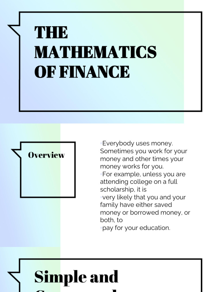 Lesson-1-Mathematics-of-Finance | Download Free PDF | Interest | Bonds ...