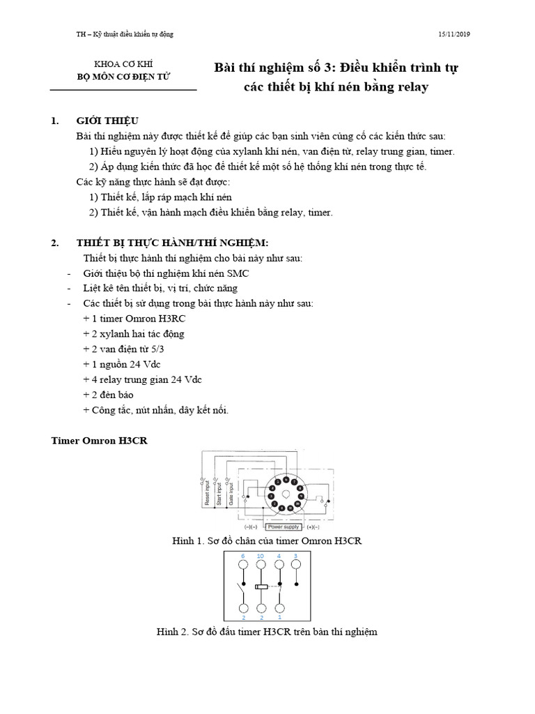 Bai TN Dieu Khien Trinh Tu Voi Relay SMC - VN - v2 | PDF
